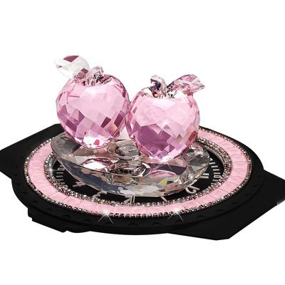 平安高档坐式创意礼品水晶苹果