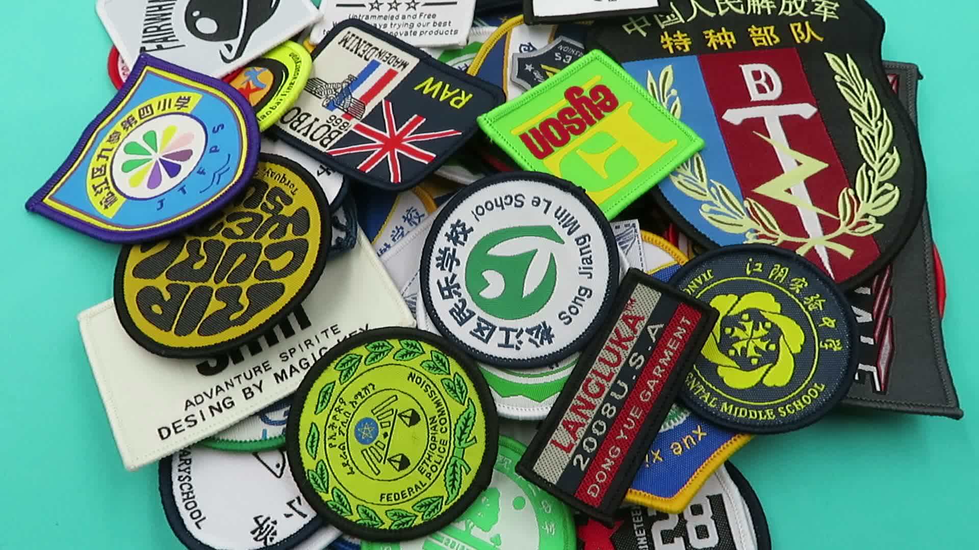 Customized Factory Cheap Clothing Garment Iron On Woven Uniform Patch ...