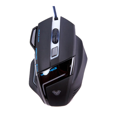 狼蛛鬼鲛二代电竞游戏电脑鼠标 LOL自定义网咖USB有线带加重手感