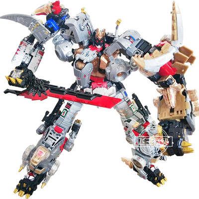 黑曼巴恐龙合金放大版变形玩具