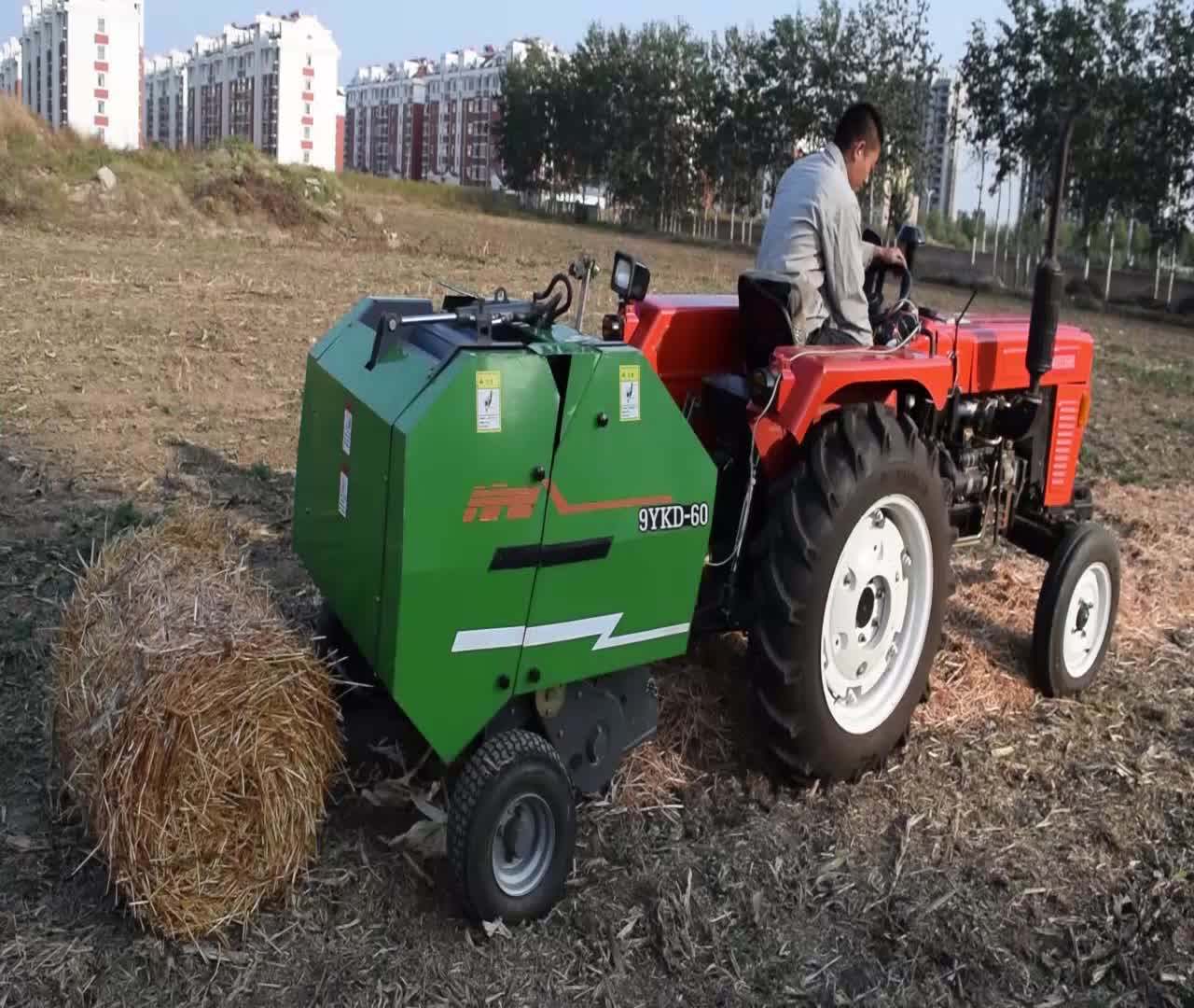 Small Hydraulic Baling Press Mini Hay Round Baler Machine For Sale ...