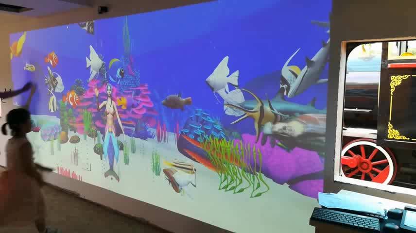 Two Projector Big Wall Child 3d Interactive Magic Graffiti Sketch ...