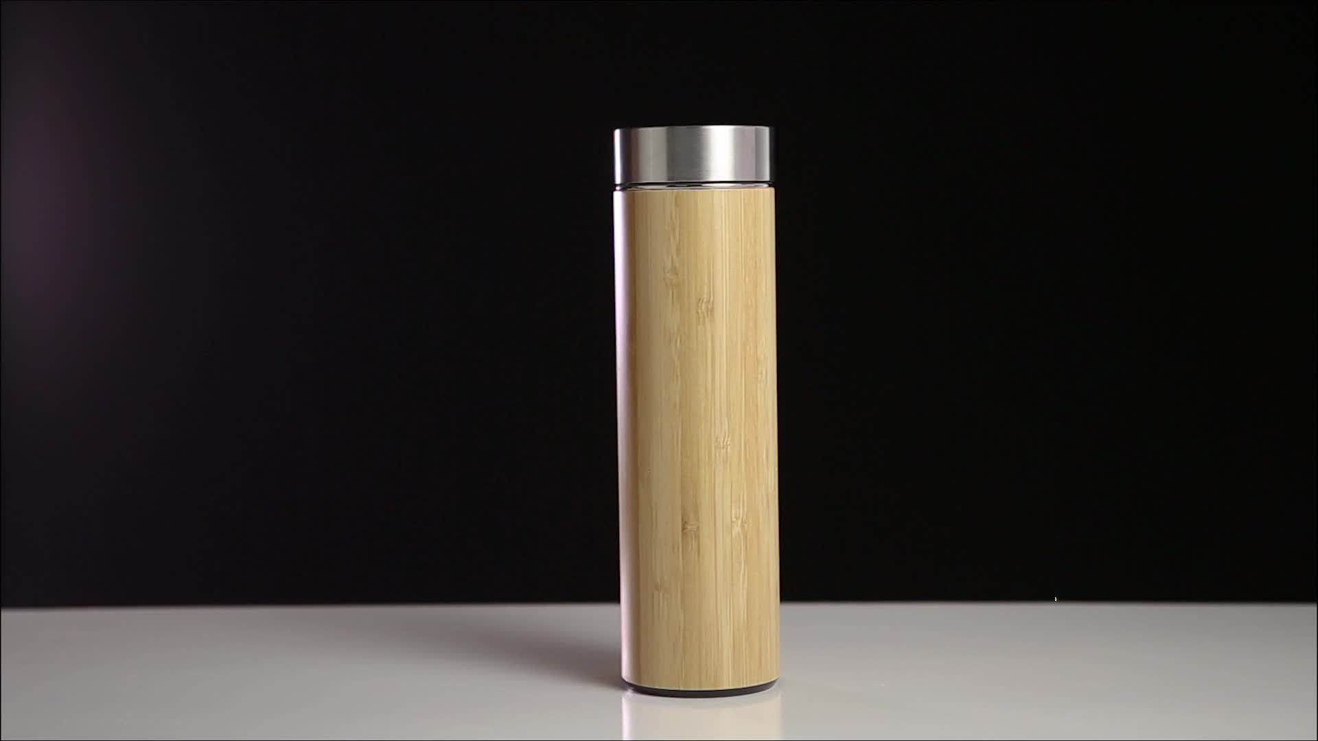 Bamboo Thermal Bottles For Water Stainless Steel Thermos Flask For Tea ...