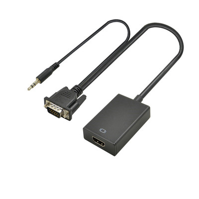 VGA转HDMI转换器电脑机箱台式主机连电视投影仪DSUB转高清转接线电脑笔记本连接高清显示器转换器Vja
