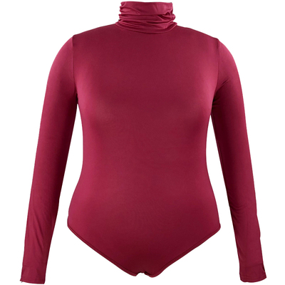 大码弹力紧身秋冬高领长袖连体衣