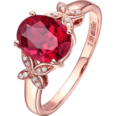 lisacreation鸽血红碧玺蝴蝶