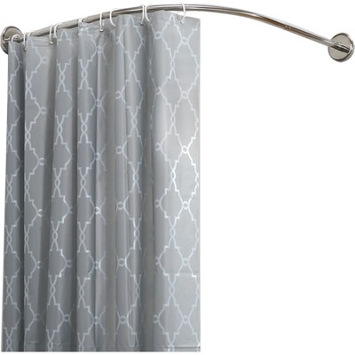 浴帘套装免打孔弧形卫生间防水