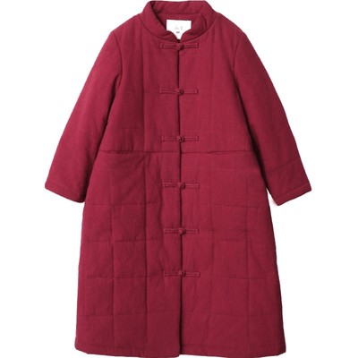 知了童装秋冬款全棉加厚外套中式