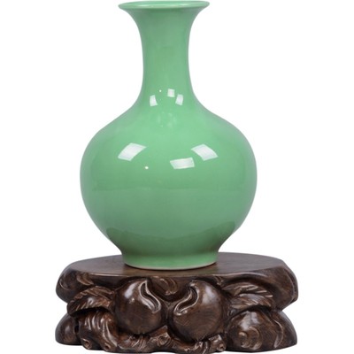 可挖槽红木花瓶盆定制奇石底座