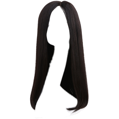 瑞贝卡假发女中分刘海中长直发