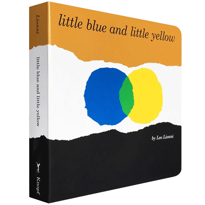 英文原版Little Blue and Little Yellow小黄和小蓝颜色认知Leo Lionni凯迪克奖李欧李奥尼图画纸板书吴敏兰张湘君推荐书