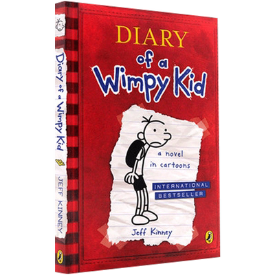 100元5本送音频Diary of a Wimpy Kid #1小屁孩的日记英文原版小鬼第一册Jeff Kinney儿童一二年级英语书纯英文原版小说绘本漫画书