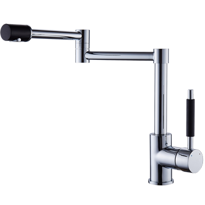 时龙铜质冷热厨房水龙头折叠旋转