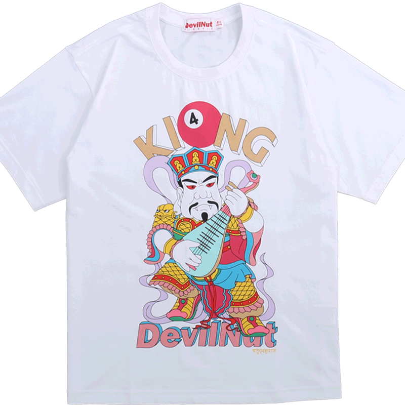 恶魔情侣夏季国潮短袖T恤