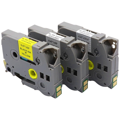 MAG适用兄弟标签机色带PT-E115标签色带 6mm 9mm 12mm*8m标签打印纸Tze-Z631 Z231 Z131标签带E115专用带芯片