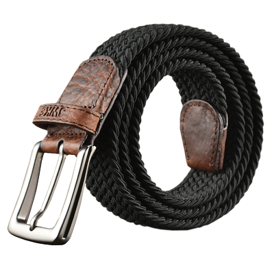 JWKE男士编织帆布弹力松紧腰带