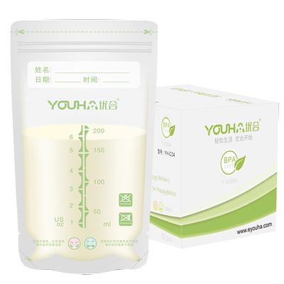 优合储存200ml片装母乳保鲜袋