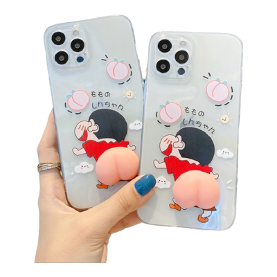 蜡笔小新透明硅胶屁股手机壳