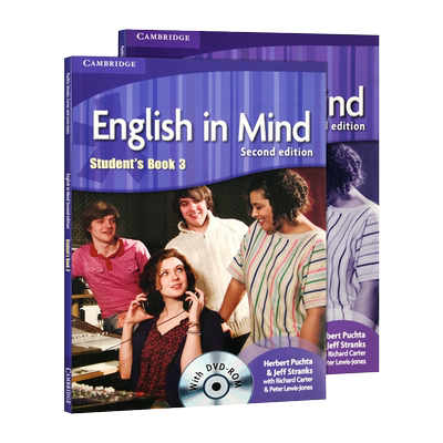 剑桥原版 English in mind 3级 学生书+练习册+CD 剑桥FCE/PET考试 B1级外国语学校精选教材 剑桥EIM 英版第二版中小学英语教材