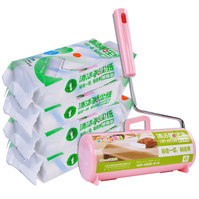 粘毛器滚筒毡滚刷16cm替换纸家用