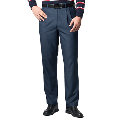 嘉意双褶休闲裤宽松直筒厚款保暖