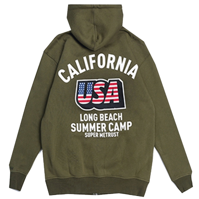 蜜丘琳usa印花街舞加厚加绒帽衫