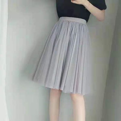 春秋冬季大摆公主风高腰半身裙子