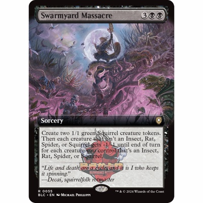 万智牌 暴群场大屠杀 Swarmyard Massacre 斑隆洛指挥官 扩画 金