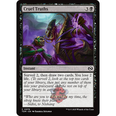 万智牌 鞑契 龙岚录 平/闪/扩画 Cruel Truths 残酷真相