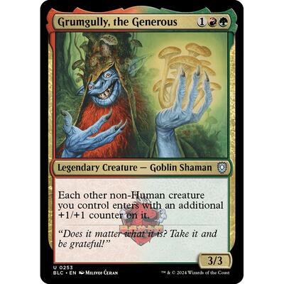 万智牌 BLC 慷慨的咕加力 Grumgully 53 斑隆洛指挥官 多色 银