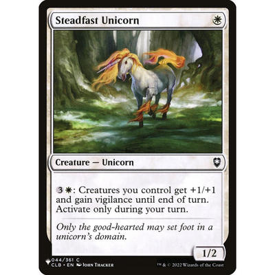 万智牌 CLB 44 steadfast unicorn 坚定的独角兽 the list