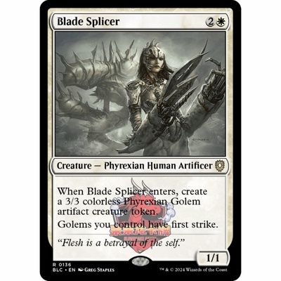 呆呆龙 万智牌 锋刃接合师 Blade Splicer 136 斑隆洛指挥官 白色