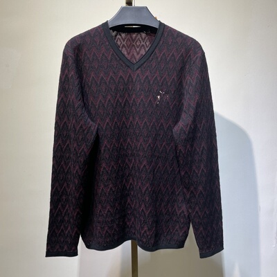 CM88男士175码秋冬薄款V领打底毛衣时尚休闲款上衣