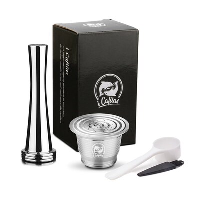 iCafilas Coffee Capsule  Nespresso Stainless Steel Coffee Ca