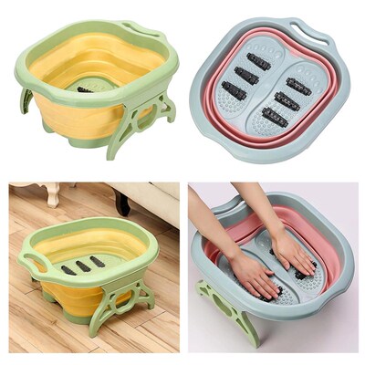Collapsible Plastic Foot Soaking Tub Bucket Bowl Foot Spa S
