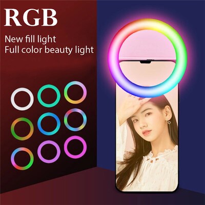Selfie LED Ring Fill Light Portable Mobile Phone 24 LEDS Se