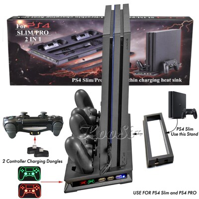 PS4 PRO SLIM Vertical Stand Controller LED Charger Charging