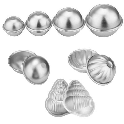 2pcs/8pcs Aluminum Alloy Bath Bombs Mold Bath Salt Bomb Mol