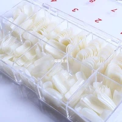 500 Full Cover Natural False Nails Fake Nail Tips with Box