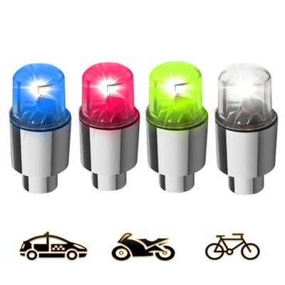 Bike Car Motorcycle light Wheel Tire Tyre Valve Cap Neon LED