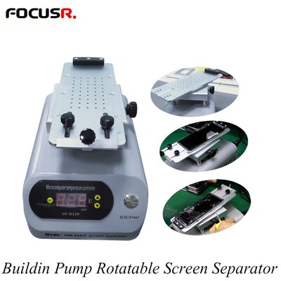 Rotatable Buildin Vacuum Pump LCD Screen Glass Heating Separ