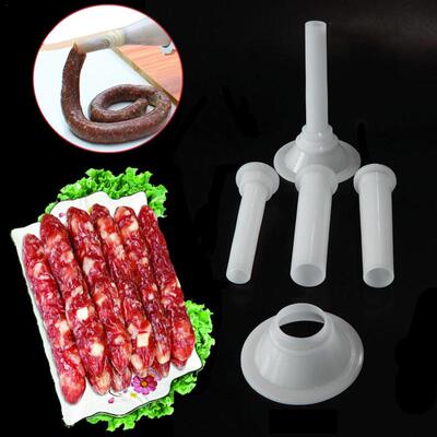 3 Pcs/Set Meat Grinder Sausage Stuffer Filling Tubes Funnels
