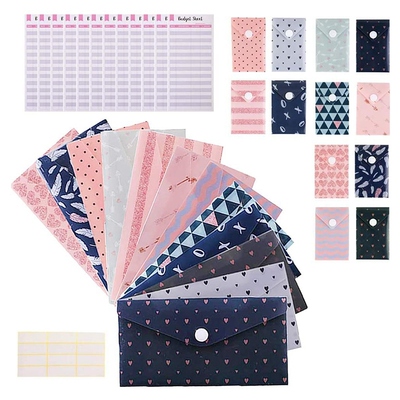 24 Packs Budget Envelopes Laminated Cash Envelope for Budget