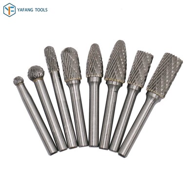 8pcs/set 6mm Shank Solid bide ungsten Milling Cutter Rotary