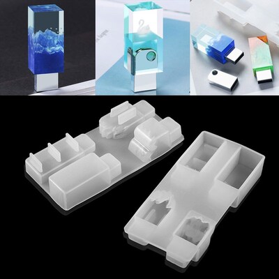 1set U Disk Epoxy Resin Molds Storage Hard Drive Resin Epox