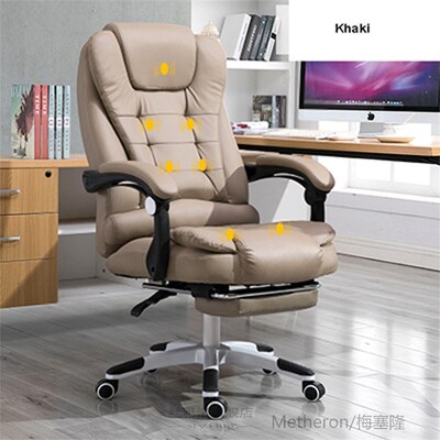 Home Computer Desk Armchair Boss Office Chair With Footrest