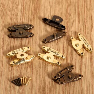 5Pcs Antique Bronze/Gold Box Hasps Drawer Latches Furniture