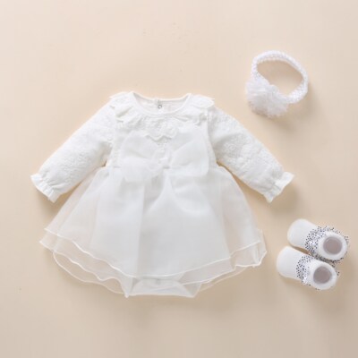 Baby Christening Dress White Newborn Snow White Baby Dress