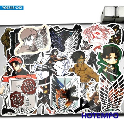 40pcs Anime Attack on Titan Levi Ackerman Eren Toys Sticker