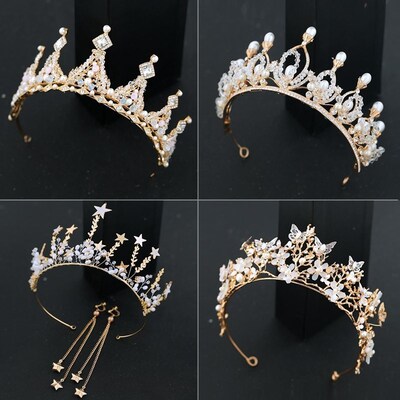 crown tiara adult bride new wedding accessories children'